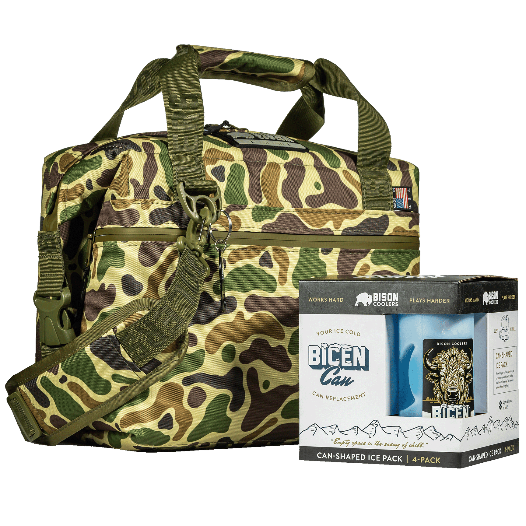 24 Can Soft Sided Cooler | Camo Travel Cooler Bag – Bison Coolers