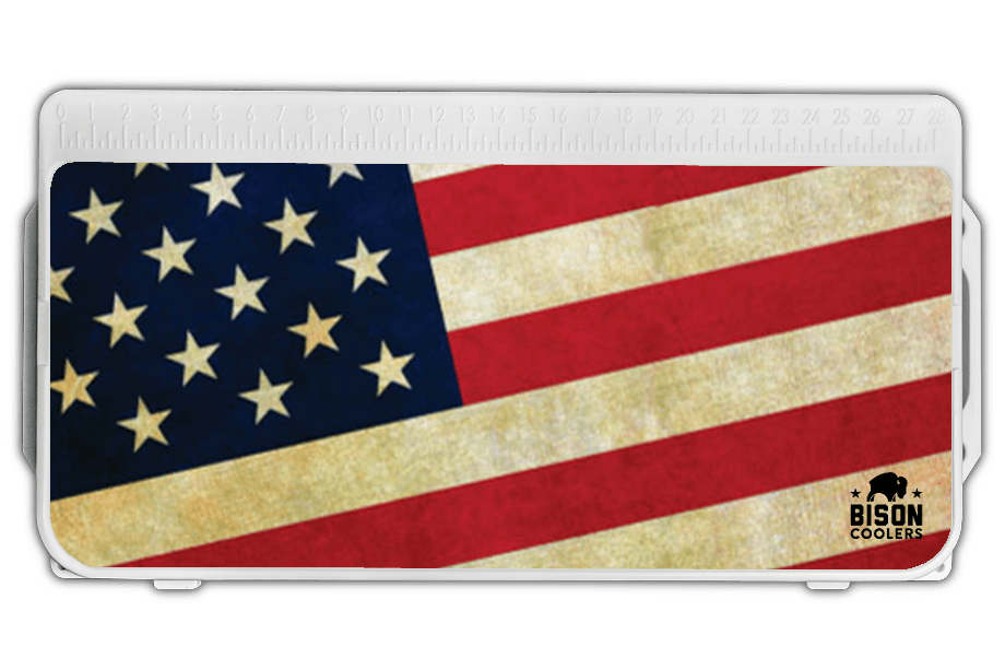 Cooler Accessories - Bison Cooler Lid Graphics -American Flag Lid ...